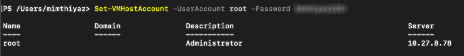 Step-by-Step Guide: How to Change ESXi Root User Password in PowerCLI - Mohamed Imthiyaz
